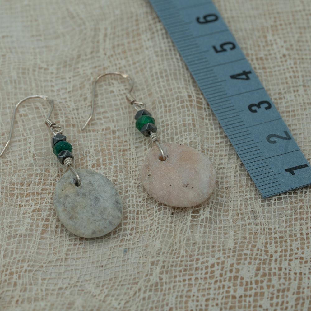 Sea pebble earrings | Inkea art and design